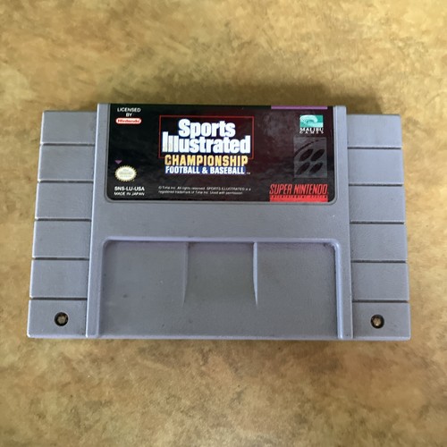 Sports Illustrated Championship Football & Baseball Super Nintendo 1992 ...