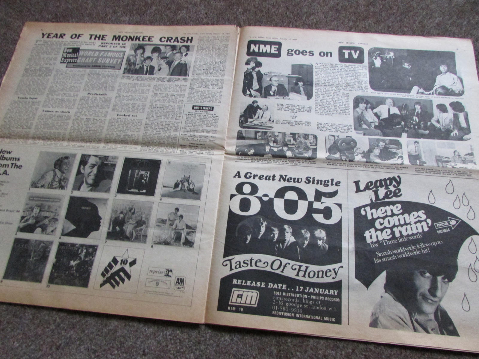 NME New Musical Express 18/01/69 Classic 1960's Music Magazine SEE ...
