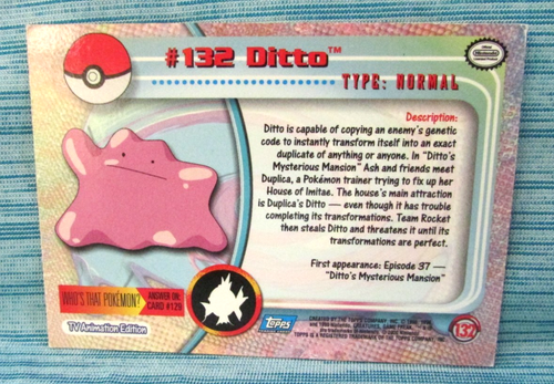 Topps Ditto #132 Blue Logo Holo Foil minor wear on corners | eBay