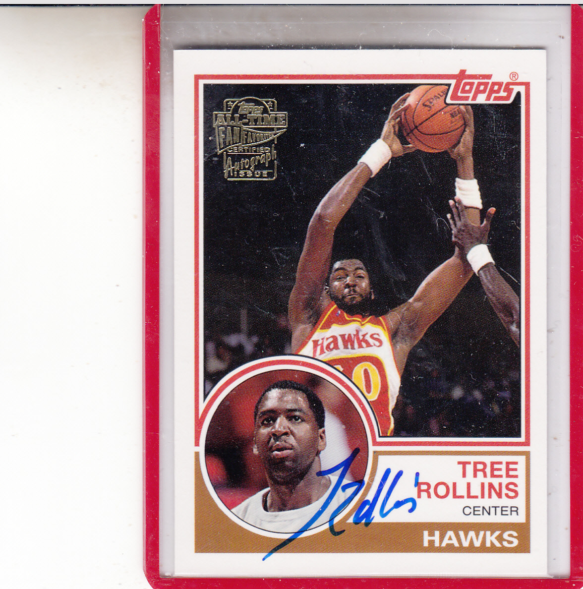 2005-06 TOPPS FAN FAVORITES TREE ROLLINS "ATLANTA HAWKS" AUTOGRAPH AUTO ...