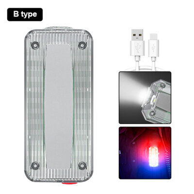 Bike LED Red Blue Shoulder Flashlight Police Light Clip Flashing ...