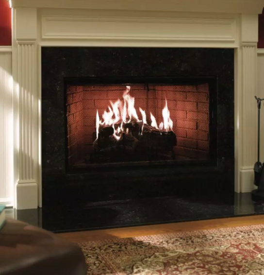 Heat & Glo 42" Royal Hearth Radiant Wood Fireplace Traditional Brick ...