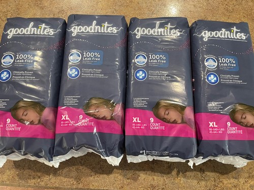 Goodnites Girls XL Bedtime Underwear - 36 Count (95 - 140+ Lbs) Free ...