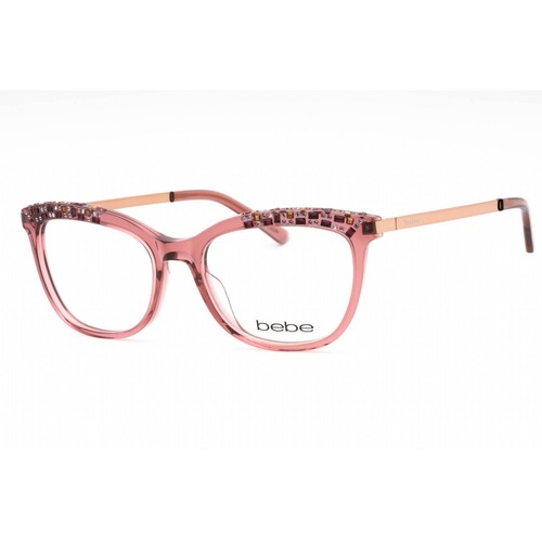 Bebe Women's Eyeglasses Blush Crystal Plastic Full Rim Cat Eye Frame ...