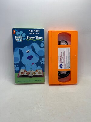 Blues Clues Story Time VHS 1998 Play Along With Blue Nick Jr Orange ...