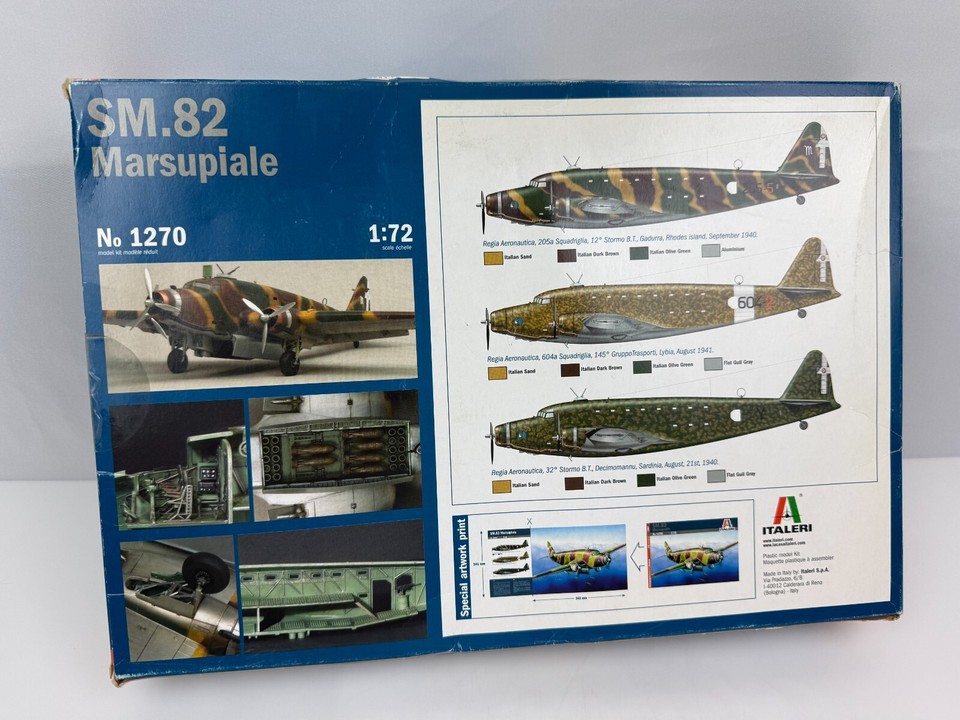 Italeri 1/72 Scale SM.82 Marsupiale #1270 Model Kit | eBay