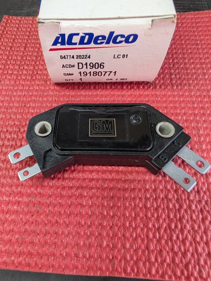 NOS OEM GM 4 Pin Ignition Control Module. Delco D1906. GM 19180771. New ...