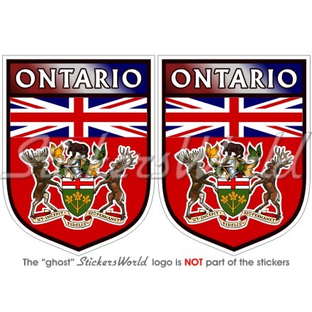 ONTARIO Provincia Scudo CANADA Adesivo in Vinile Decalcomanie Sticker ...