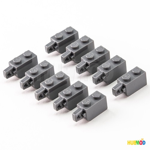Lot 10 LEGO Dark Bluish Gray 1x2 30364 Hinge Brick Locking Finger ...