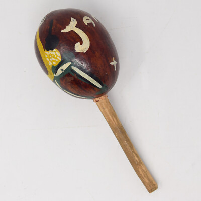 Jamaica Hand Painted Maraca Shaker Rattle Folk Art Travel Souvenir ...