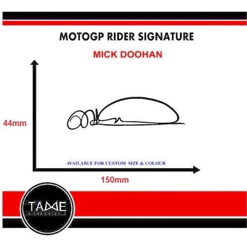 MICK DOOHAN Sticker Signature Motorcycle Decals Vinyl Autograph Moto GP ...