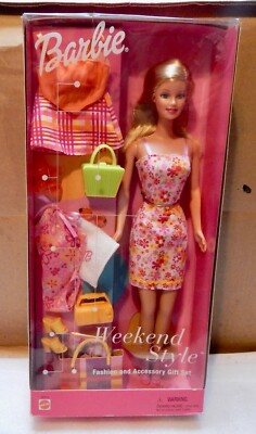 Barbie Weekend Style Doll Fashion and Accessory Gift Set 2001 Mattel ...
