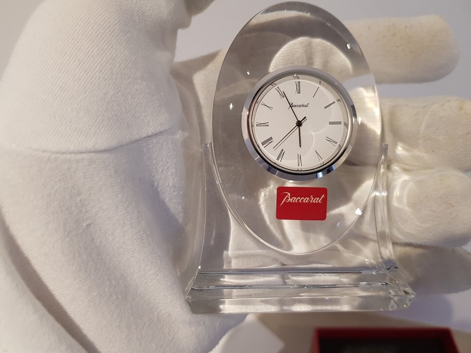 PENDULETTE BACCARAT CRISTAL .. Art Glass TRANQUILITY Crystal CLOCK | eBay