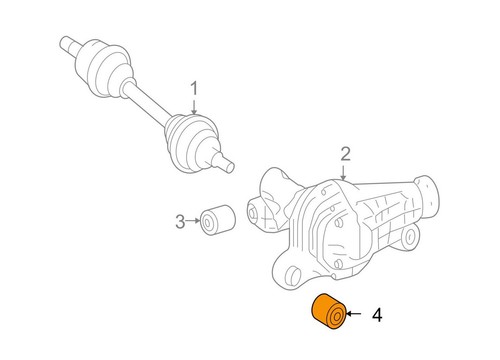 NEW MB M-CLASS W164 FRONT DIFFERENTIAL INSULATOR ASSEMBLY A1643331314 ...