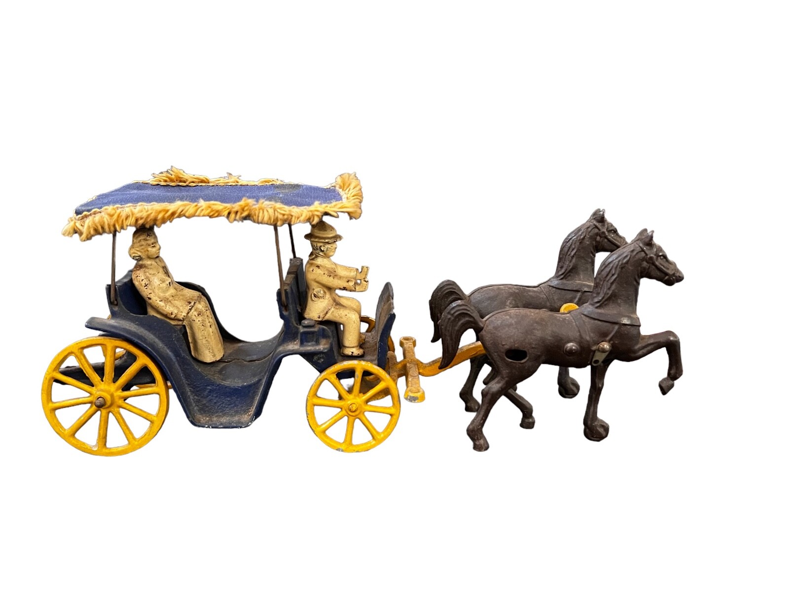 Antique 1940's Cast Iron Surrey Horse And Buggy Set Stanley Toys | eBay