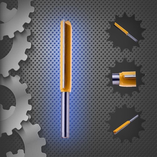 1/4x3/8x50 Long Straight Router Bit 2 Flute 1/4'' Shank Woodworking ...