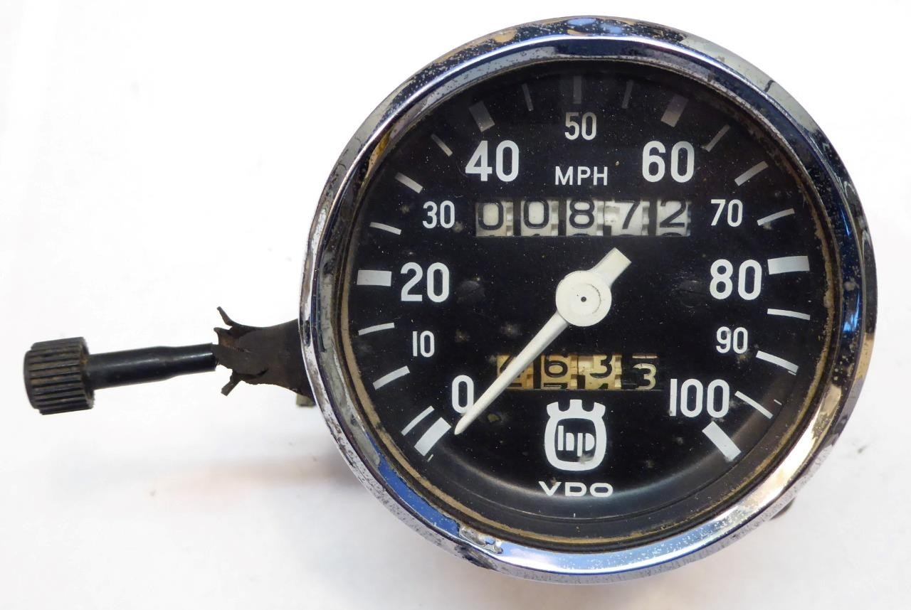 1982-era Husqvarna 250 420 enduro HP VDO speedometer 20/109/16 W=2.22 4 ...