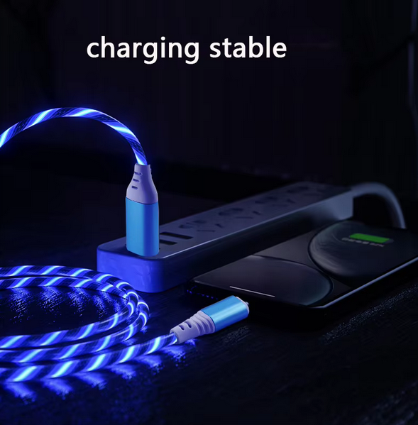 3FT LED Light-Up Charging Cable Flowing LED Charger Cord for iPhone 11/ ...