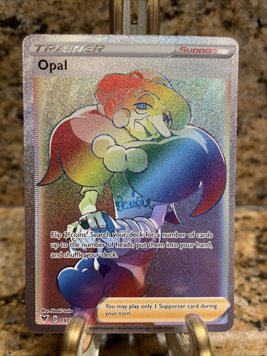 Pokemon Opal Rainbow Holo Secret Rare 197/185 Vivid Voltage. | eBay