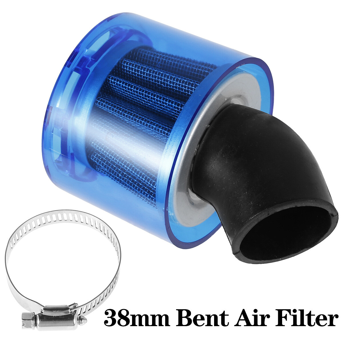 38mm Air Filter Waterproof Bent Angled Air Filter Cleaner Splash Proof ...