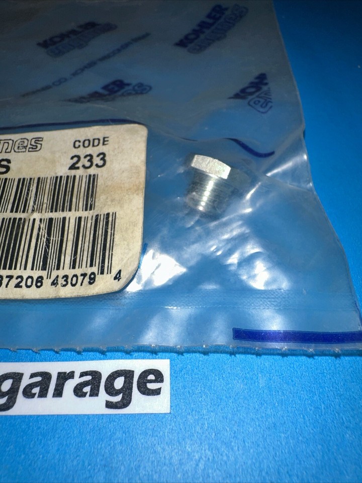 GENUINE KOHLER SCREW FOR CABURETOR FLOAT BOWL 12-086-05, 1208605, 12 ...