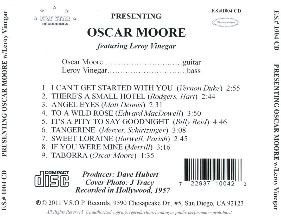 OSCAR MOORE PRESENTING OSCAR MOORE NEW CD 722937100423 | eBay