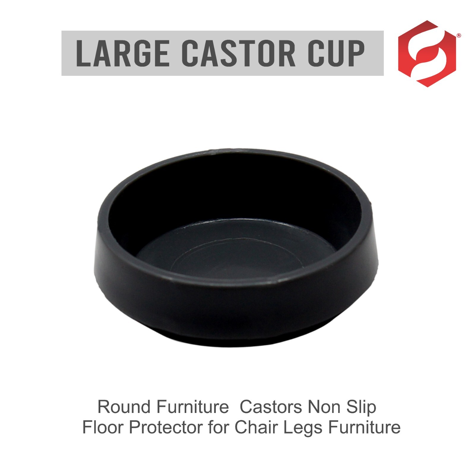 CASTOR CUPS FELT BOTTOM FLOOR PROTECTORS Chair/Sofa/Leg Black 4/8/16/32 ...