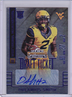 2015 Contenders Draft Picks College Draft Ticket Blue Dreamius Smith ...