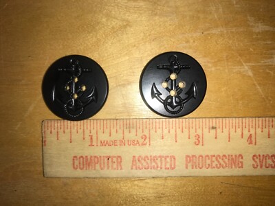 US NAVY WOOL PEA COAT BUTTON SET OF 2 AUTHENTIC REPLACEMENT | eBay