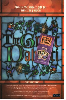 1995 THE GREAT DALMUTI Card Game PRINT AD ART - RICHARD GARFIELD MTG ...
