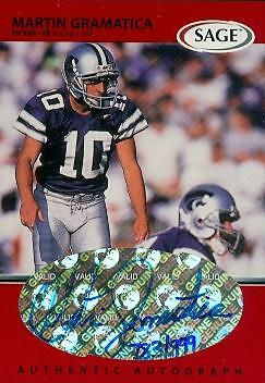 Martin Gramatica autographed Football Card (Kansas State) 1999 SAGE # ...