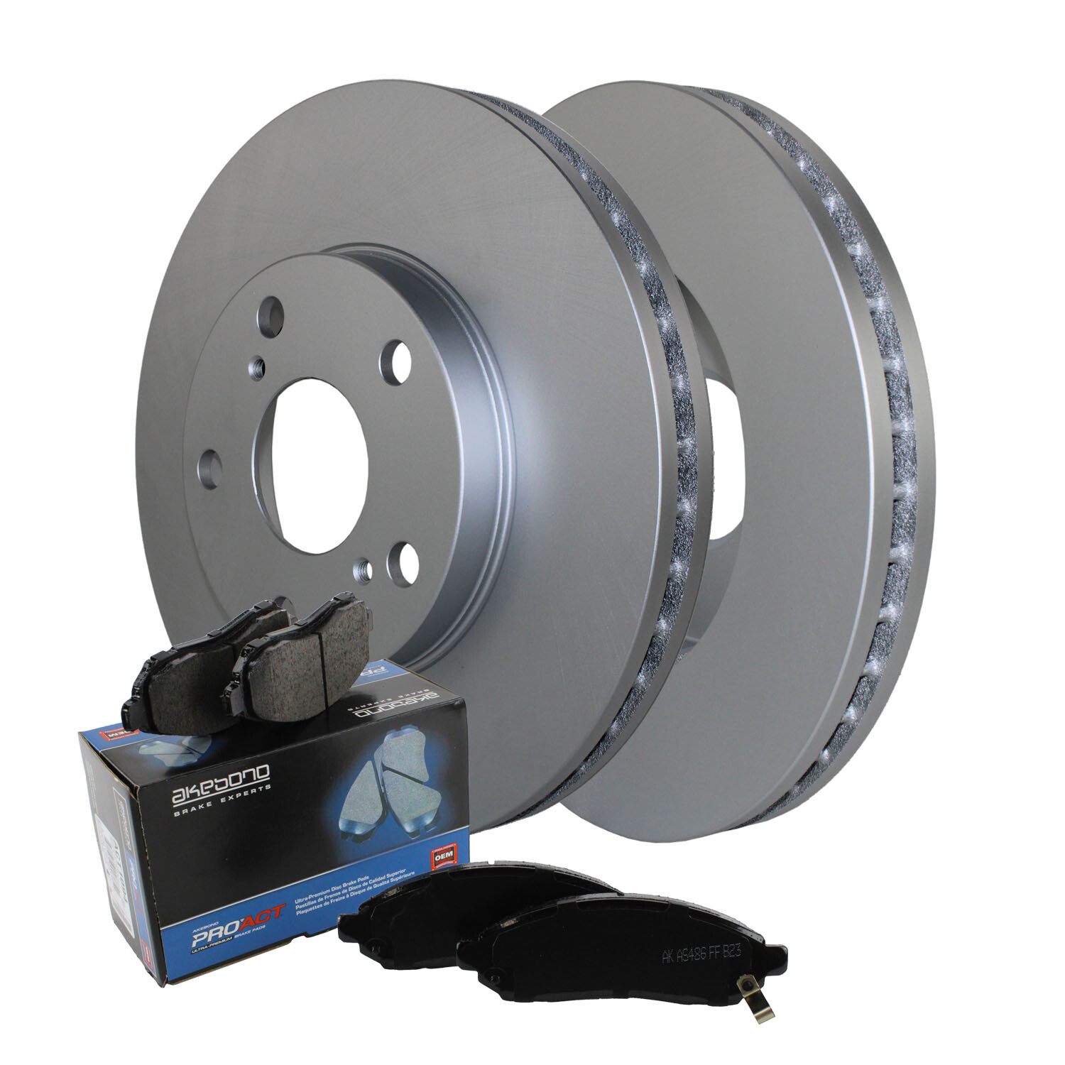 Front Brake Kit 275mm Disc Rotors & Akebono ProACT Ceramic Pads For ...
