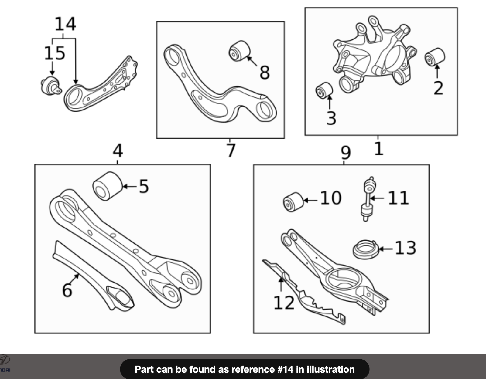 OEM 55271-S8000 ARM ASSY-RR TRAILING ARM,RH Right for Hyundai Palisade ...