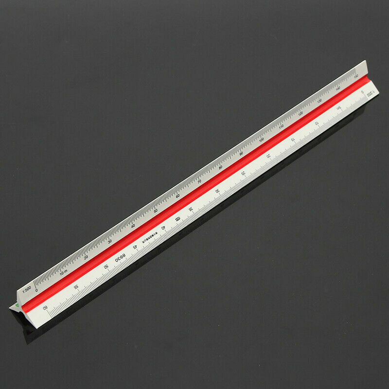 30cm/12" Solid Plastic Metric Triangular Scale Ruler Architect ...