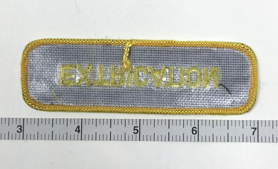 PATCH Extrication Gold on Blue Background 4" | eBay