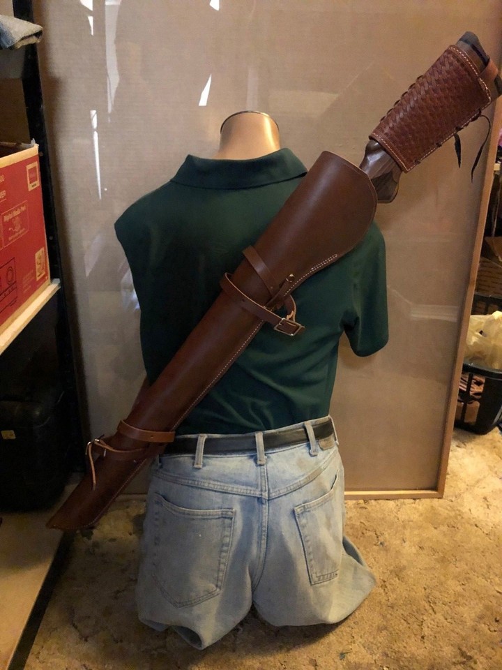 Tanned Leather Rifle Scabbard 30 30 Lever Action Carbine Horseback ATV ...