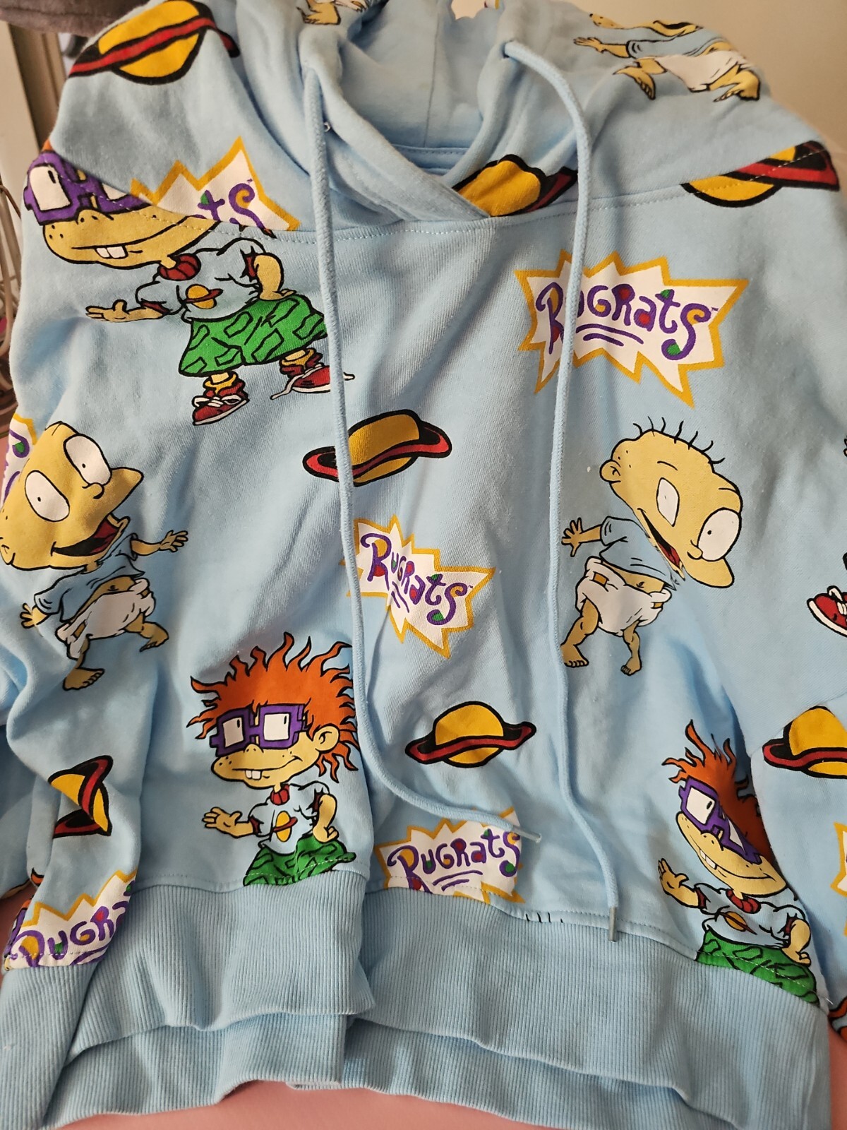 nickelodeon rugrats hoodie Blue Size Large C1 - Gem