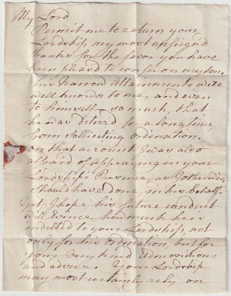 1785 RARE 102 DEREHAM PMK 1st TYPE MILEAGE LETTER B CROSS TO BISHOP OF ...