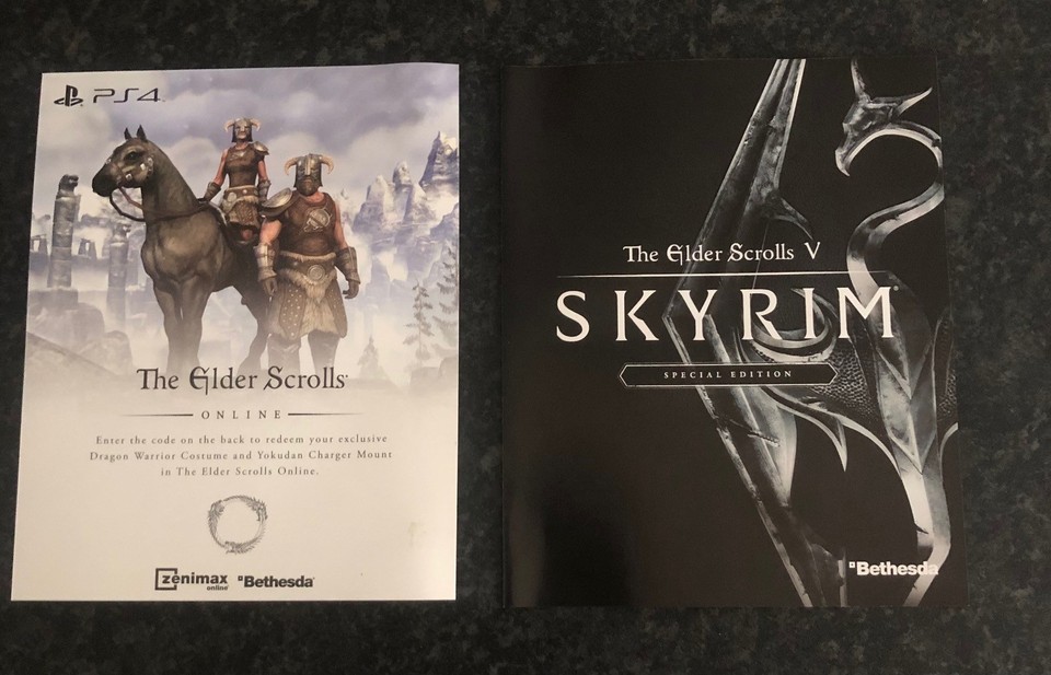 The Elder Scrolls v Skyrim Special Edition PS4 Game. map disc ...