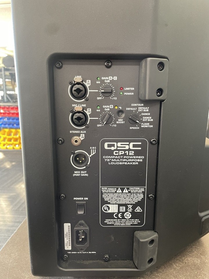 QSC CP12- 12'' Powered Active DJ PA Speaker 1000 Watt W/ SOFT CASE | eBay