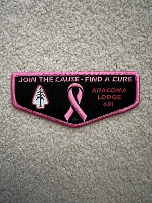 Boy Scouts Breast Cancer Flap Aracoma Lodge 481 100 Made Order Of The ...