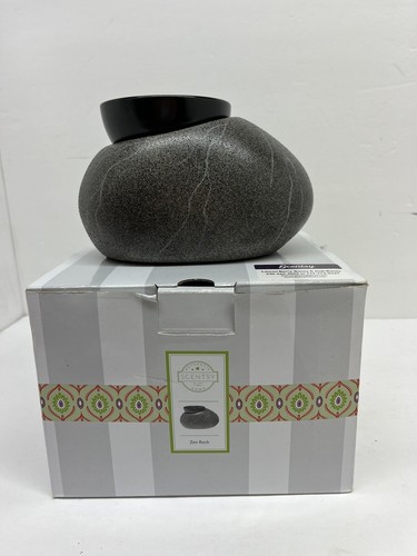 Scentsy Zen Rock Electric Gray Stone Wax Warmer with Dish Retired New ...