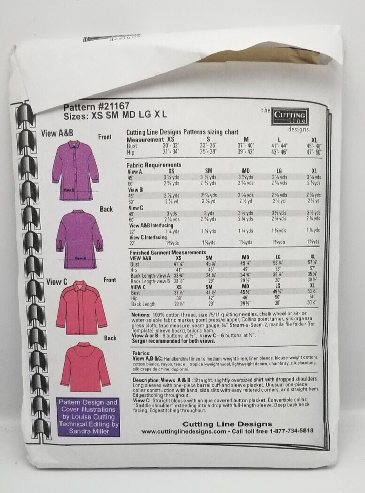 UNCUT! Timeless & Modern Blouse Sewing Pattern by The Cutting Line ...