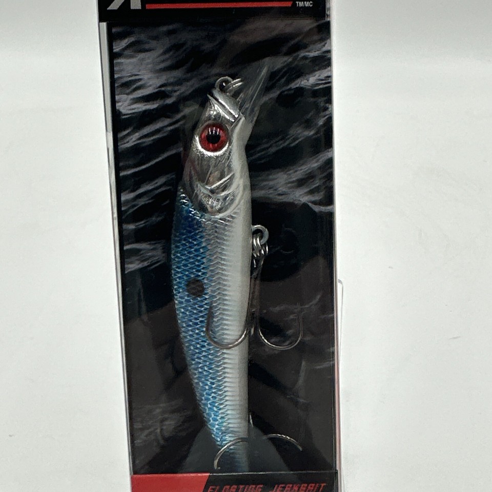 Xcalibur 1/2 Oz. Floating Jerkbait Fishing Lures Silver Blue XTRFJBL05 ...