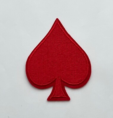 Red Poker Ace Embroidered Patch Iron-on Appliqués LS26 | eBay