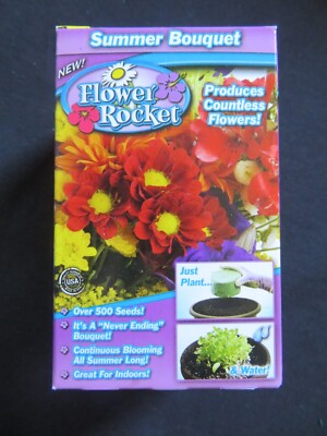 (1) Flower Rocket Summer Bouquet Over 500 Seeds As Seen On TV Countless ...