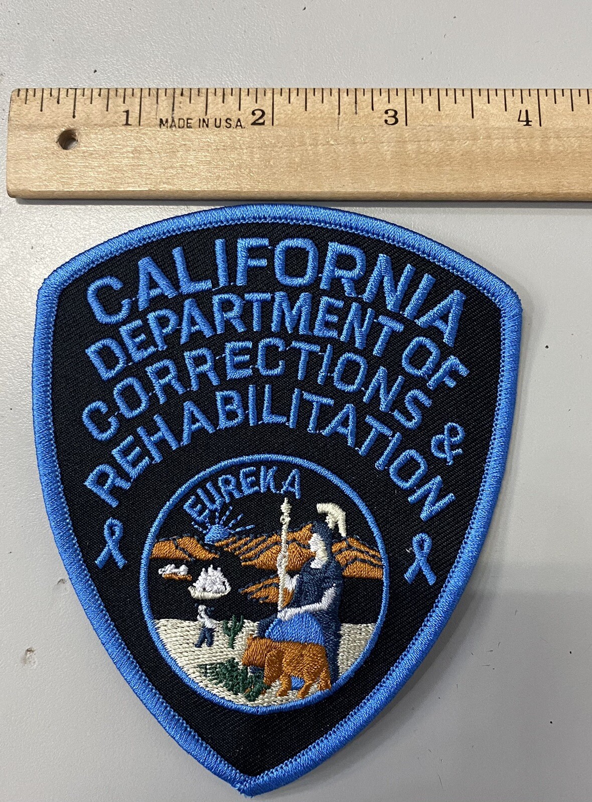 CDCR Blue Ribbon Shoulder Patch | eBay