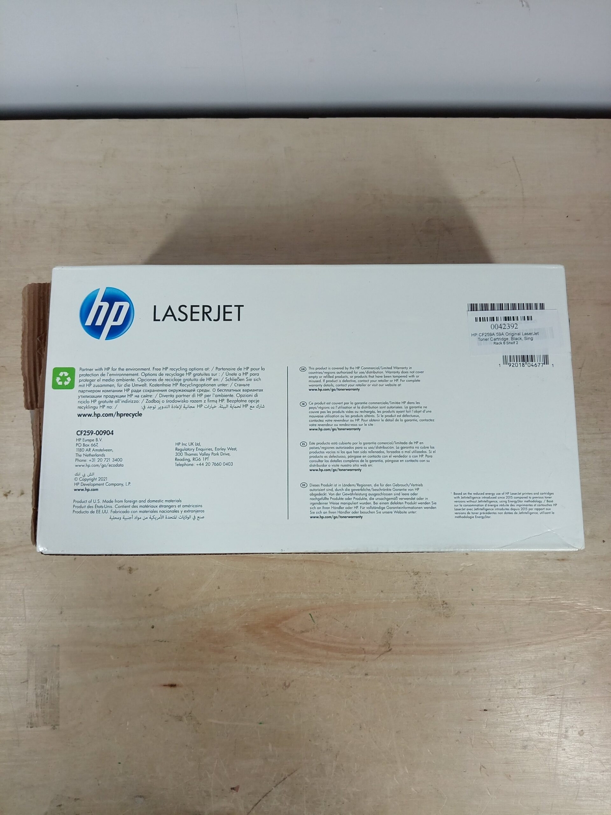HP CF259A 59A Original LaserJet Toner Cartridge, Black, Single Pack ...
