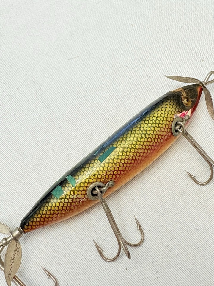 Vintage Heddon SOS 179N Dace Color Wood Fishing Lure W’ Glass Eyes | eBay