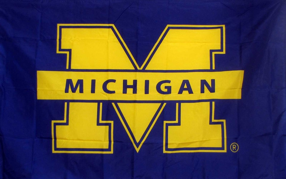 MICHIGAN WOLVERINES 3'x5' POLY FLAG | eBay